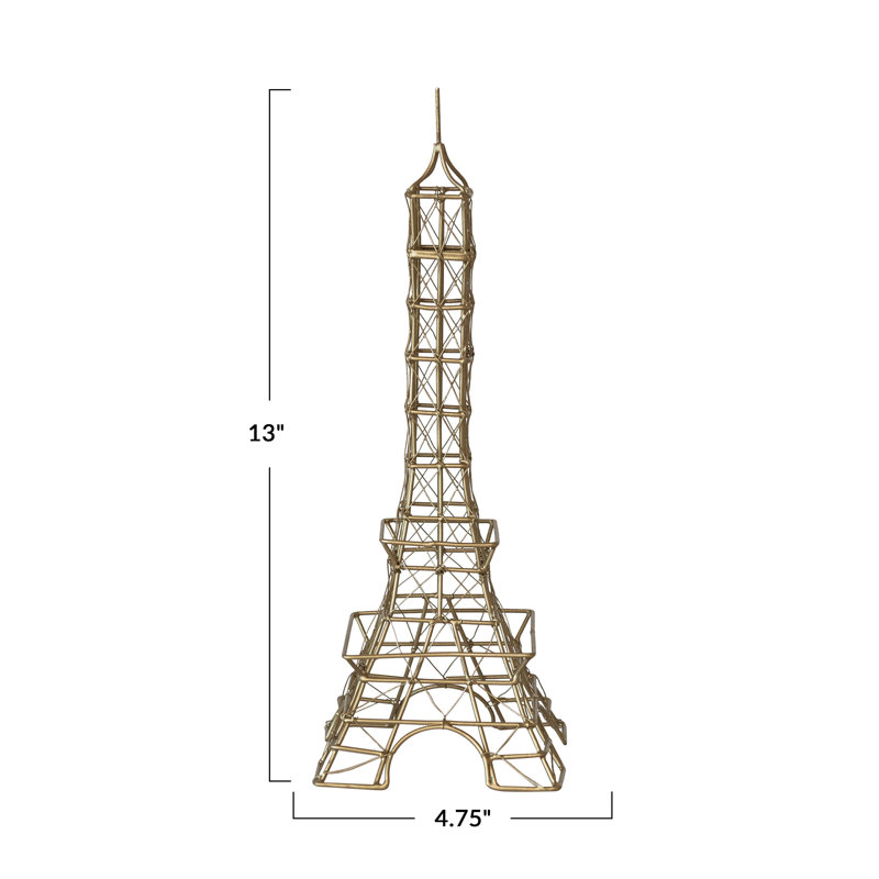 The Holiday Aisle® Decorative Wire Eiffel Tower | Wayfair